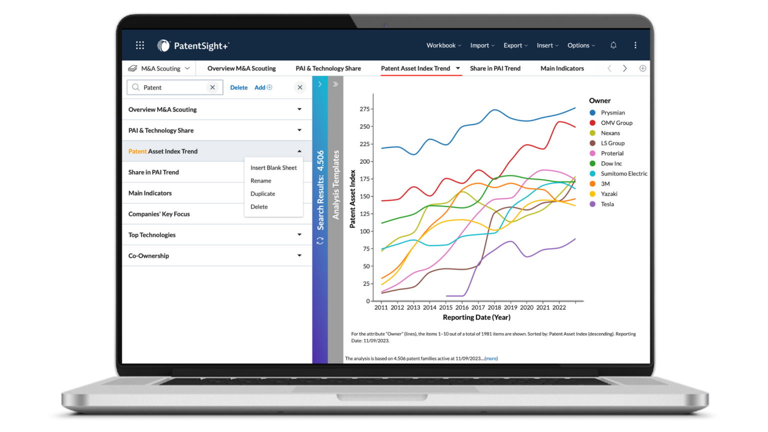 Welcome to LexisNexis® PatentSight+